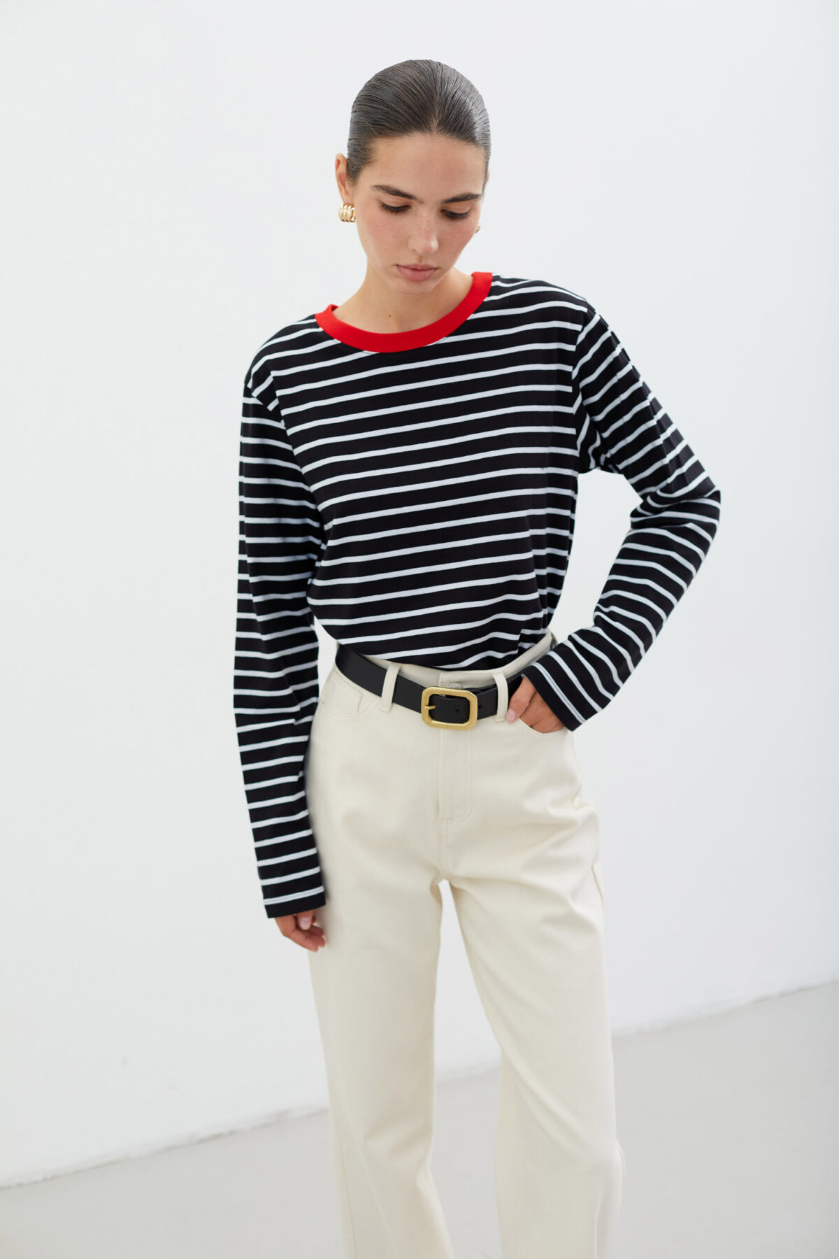 Спідниця міді з розрізом чорна Modena The Lace